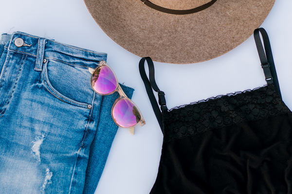 Modest Lacey Cropped Cami in Black - JamieRose & Co.